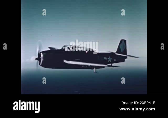 Proper landing technique on an aircraft carrier is shown in 1945 Stock ...