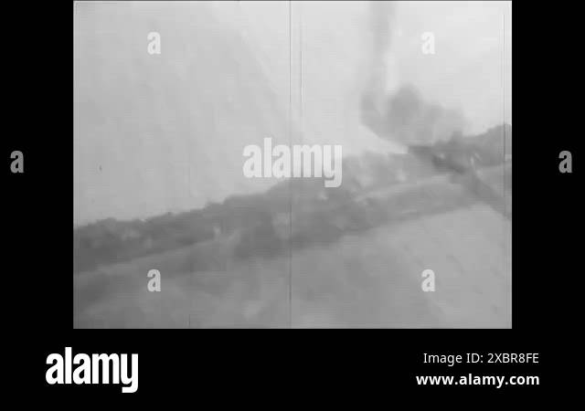 An aerial dogfight between U.S. and German Luftwaffe fighters in World ...