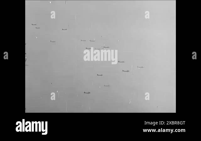 An aerial dogfight between U.S. and German Luftwaffe fighters in World ...