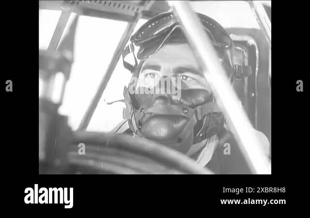 An aerial dogfight between U.S. and German Luftwaffe fighters in World ...