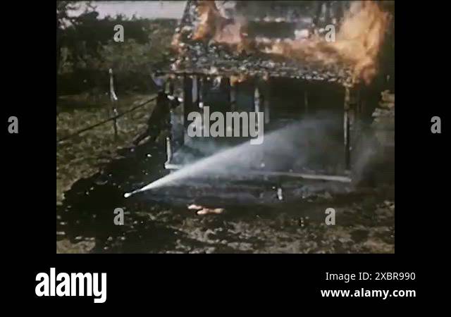 A fire starts on a farm in 1954 and the local fire department responds ...