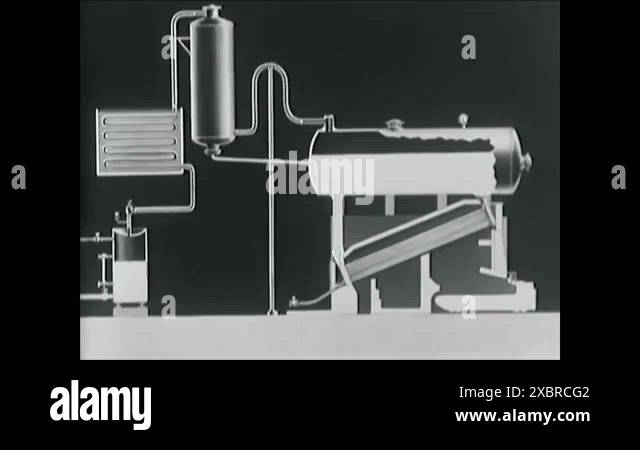 Animation of the conversion process of heavy oil into gasoline process ...