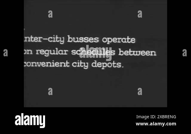 Passengers travel on intercity buses in the 1920s Stock Video Footage ...