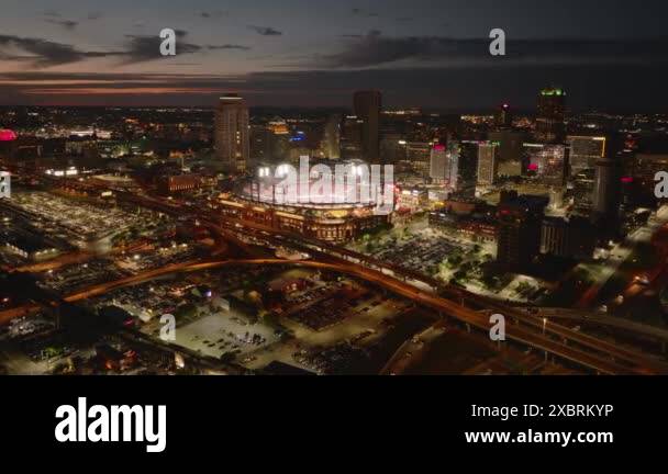 Aerial view of Busch Stadium, home of St. Louis Cardinals, during a ...