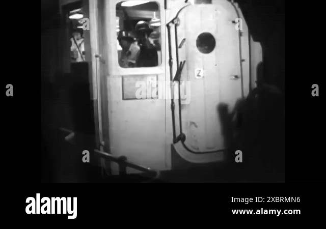 The engine room, hangar deck, and elevator platforms of the USS ...