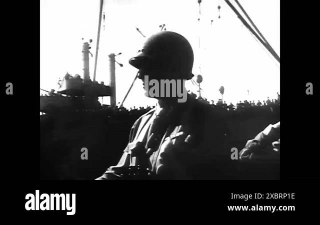 Ronald Reagan narrates footage of General Patton's army taking Sicily ...