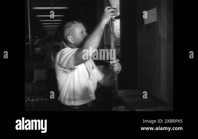 1950s clip of gun manufacturing at the Springfield Armory in ...
