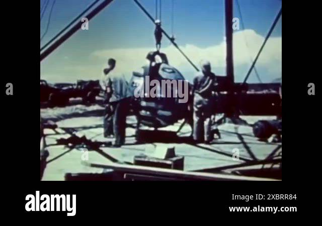 Members of the US Army prepare to enshroud a nuclear weapon during the ...