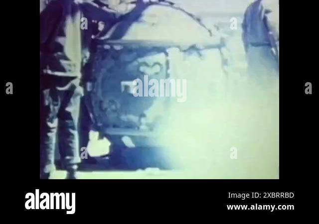 Members of the US Army prepare to enshroud a nuclear weapon during the ...