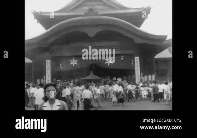 Post War Japanese citizens, contemporary and traditional scenes of 1950 ...