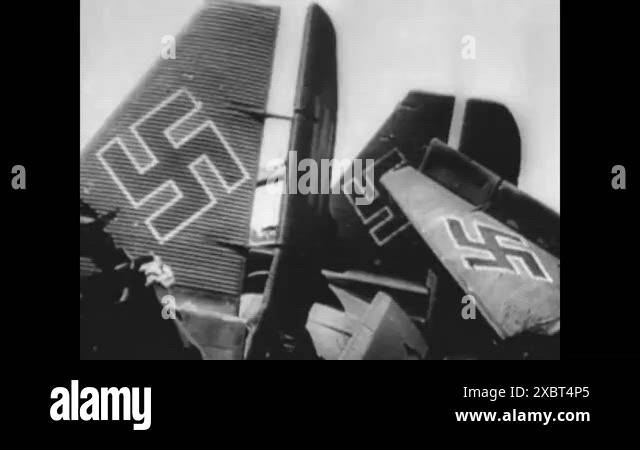 Historical footage shows scenes from the German Axis Forces ...