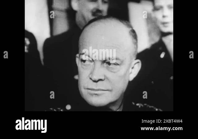 General Eisenhower gives a speech ordering allied forces to attack on D ...