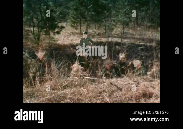 Army officers are trained in platoon tactics leadership on a simulated ...