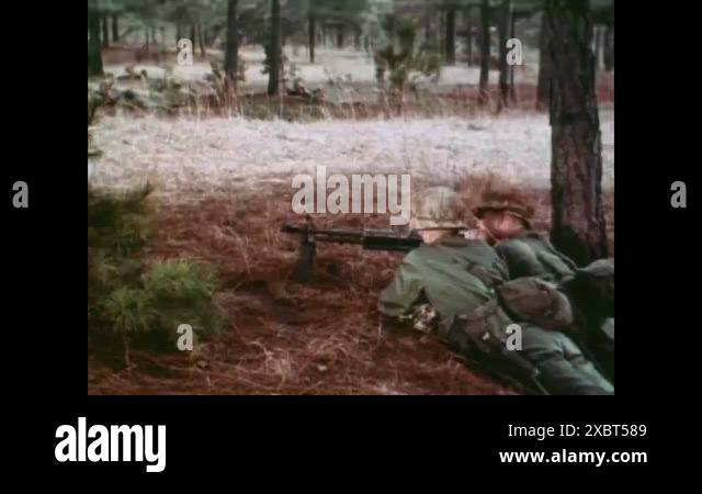 Army officers are trained in platoon tactics leadership on a simulated ...