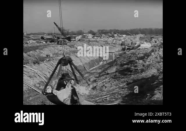 1940s era film showing the first assembly line plants in America ...