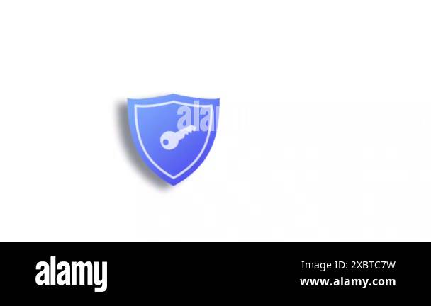 Cyber security logo with shield and key. Security shield concept ...