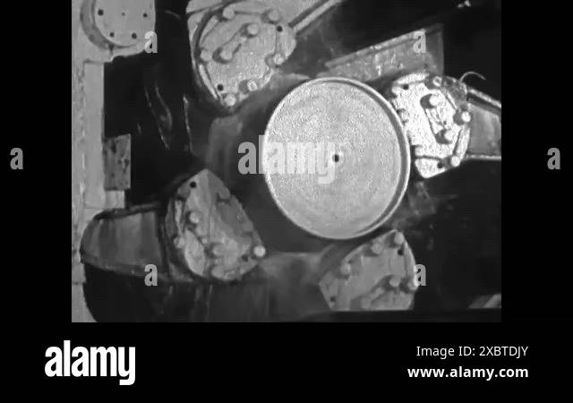 A steel mill produces its first finished product in the 1960s Stock ...