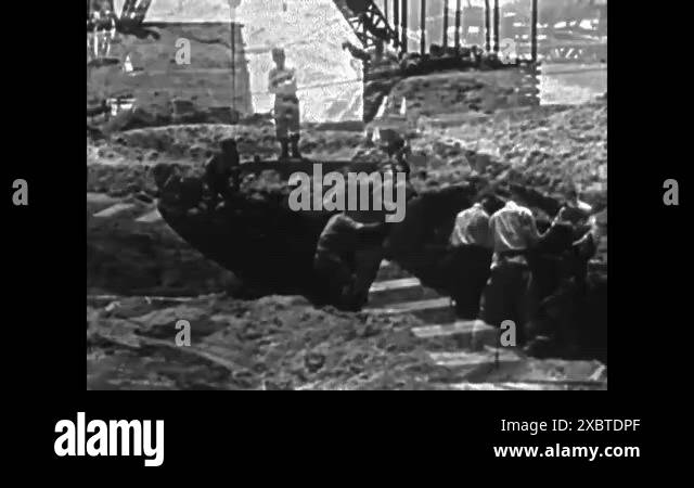 An animation shows the construction of a blast furnace for a steel in ...