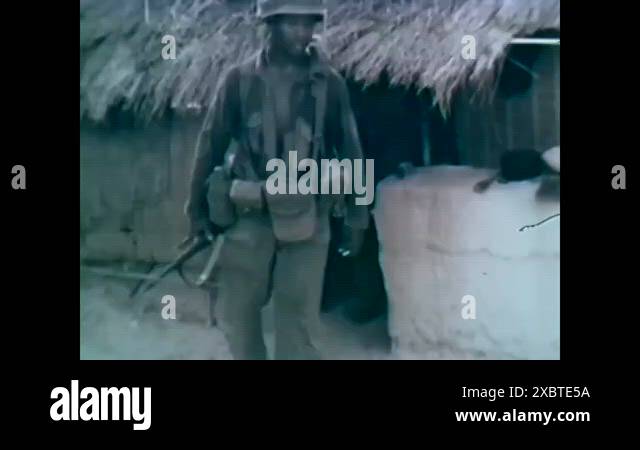 American soldiers burn down villages in Vietnam that was tied to the ...