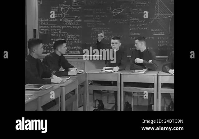 Inside the classrooms at the West Point Military academy in the 1950s ...
