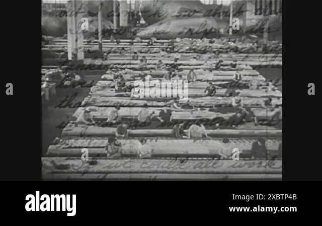 Balloons are manufactured and used in World War Two Stock Video Footage ...