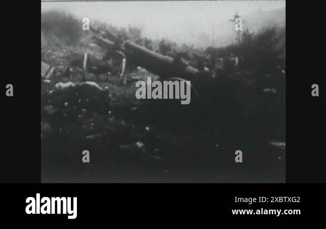 Battlefield footage from World War One, 1917 Stock Video Footage - Alamy