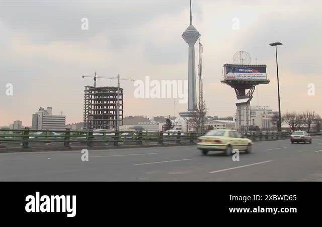 Milad Tower in Tehran, Iran Stock Video Footage - Alamy