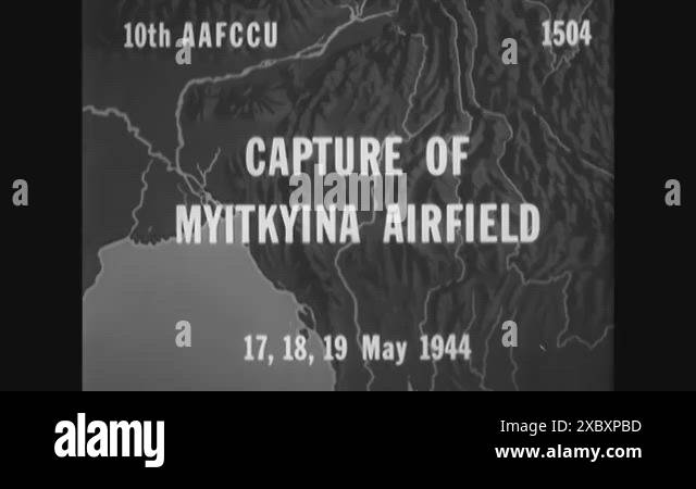 1944 - US Army engineers are briefed on a mission to capture a Japanese airstrip in Myitkyina ...