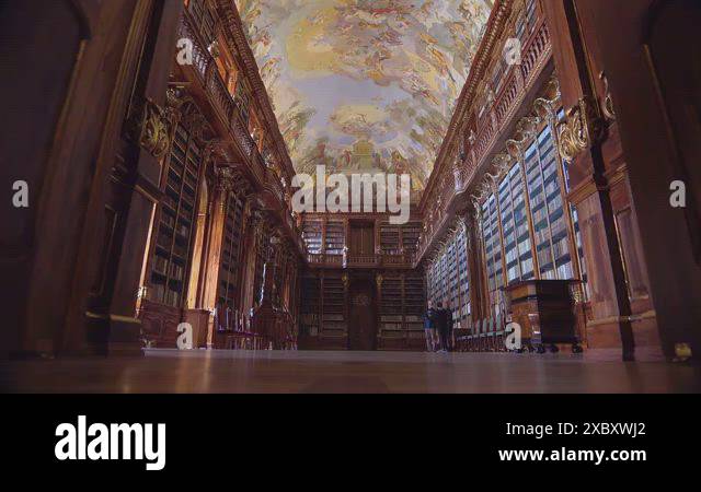 The Strahov Monastery in Prague, Czech Republic includes one of the ...
