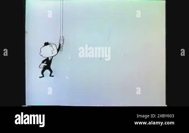 1960s - In this animated ad for drive-in concessions, a man pulls down ...