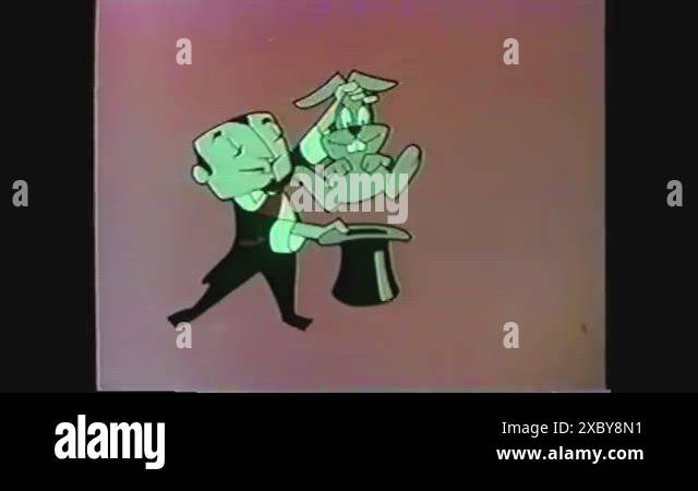 1960s - Animated characters hold up countdown cards in different ...
