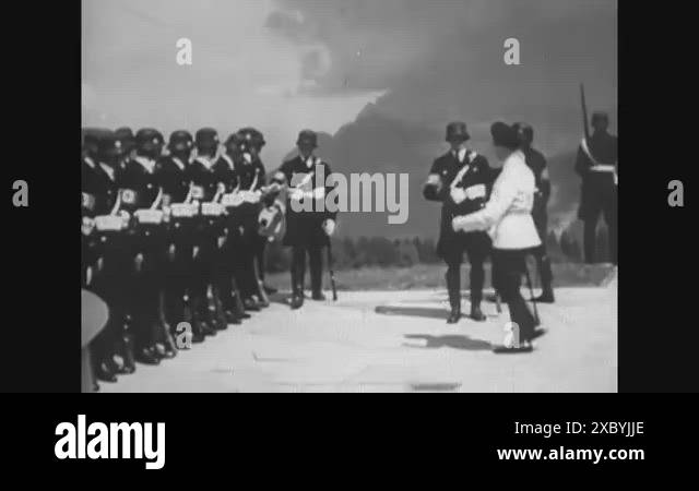 1938 - Adolf Hitler meets with soldiers and statesmen in Berchtesgaden ...