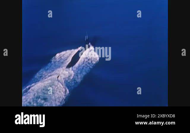1964 - Underwater view of a Polaris missile being launched from a US ...