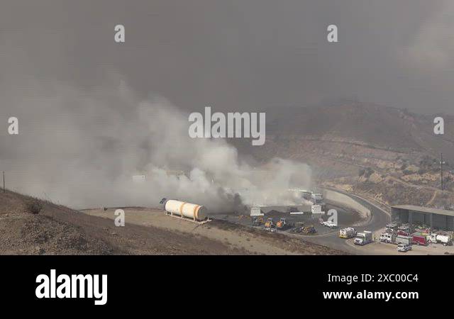 2021 - The Tajiguas Landfill burns in a hazmat situation for Santa ...