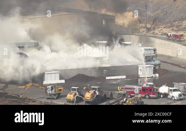 2021 - The Tajiguas Landfill burns in a hazmat situation for Santa ...