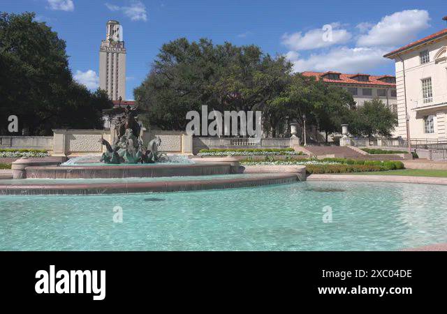 2021 - establishing shot of the famous fountain and tower at the ...