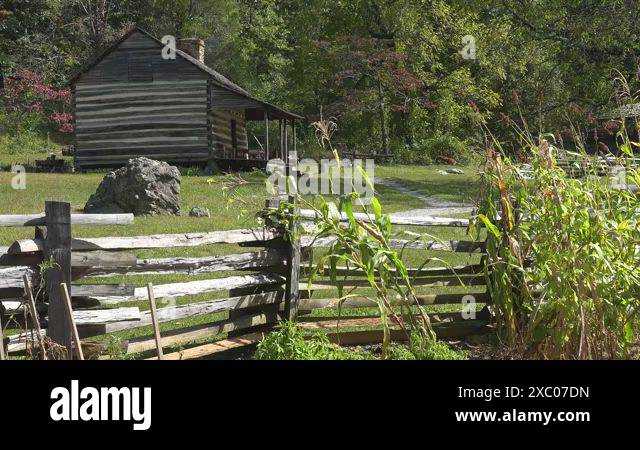 2022 - old one room settler pioneer frontier cabin in the Shenandoah ...
