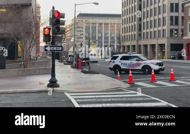 2021 - National Guard troops and police patrol the Capitol Washington ...