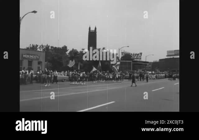 1960s children marching in school parade Stock Videos & Footage - HD ...