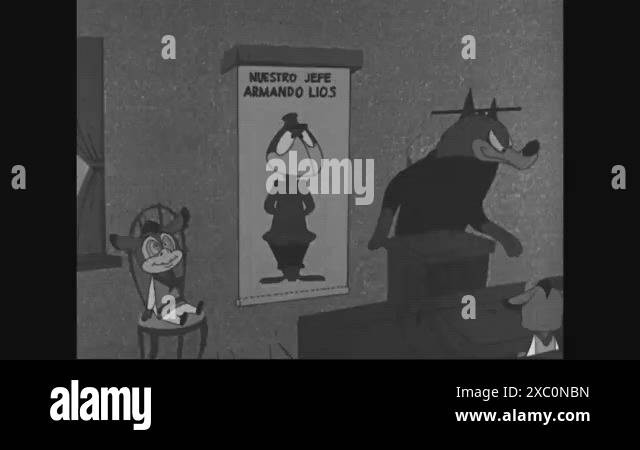 1962 - In this Cold War cartoon featuring animals, a donkey poses as ...