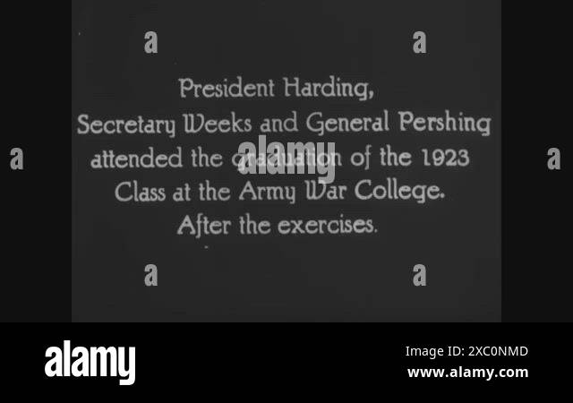 1923 - President Harding, Secretary of War Weeks, and General Pershing ...