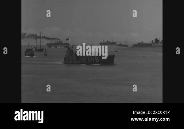1951 - A troop transport departs from Inchon Harbor in Korea, loaded ...