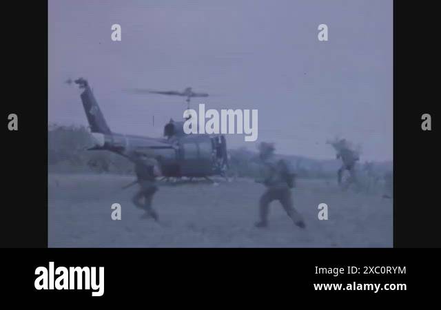 1969 - Korean soldiers board a UH-1D helicopter in Vietnam, and others ...