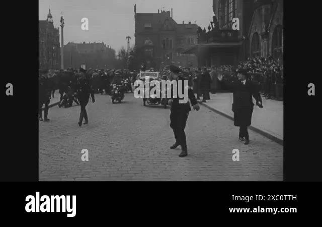 1935 - Joseph Goebbels salutes Nazis stationed in the Free City of ...