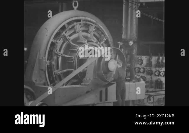 1920s - A rotary is tested at a Westinghouse industrial facility Stock ...
