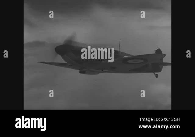 1940s - Gun cameras on RAF Spitfires capture the action as they fight ...