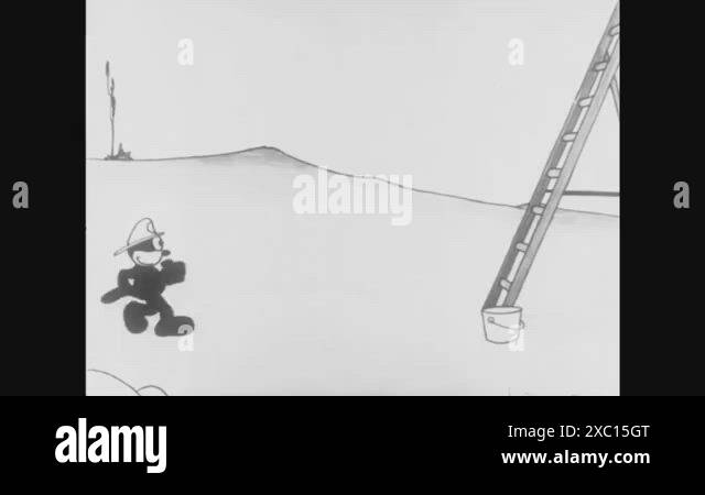 1926 - In this animated film, feline firefighters use a bucket brigade ...