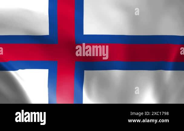 Faroe Islands flag in the wind. Detailed fabric texture. Seamless looped animation Stock Video ...