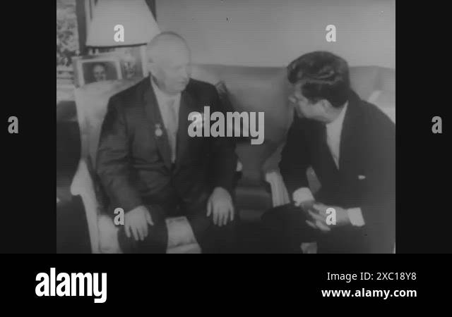 1962 - JFK gets tough with Nikita Khrushchev, ending the Cuban Missile ...