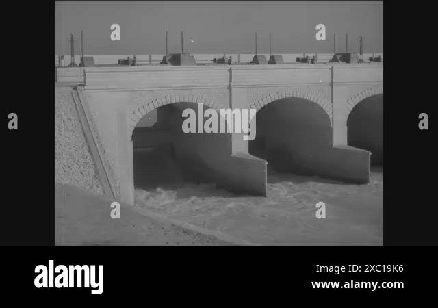 1942 - Indian soldiers patrol a dam in Tando Masti Khan Stock Video ...